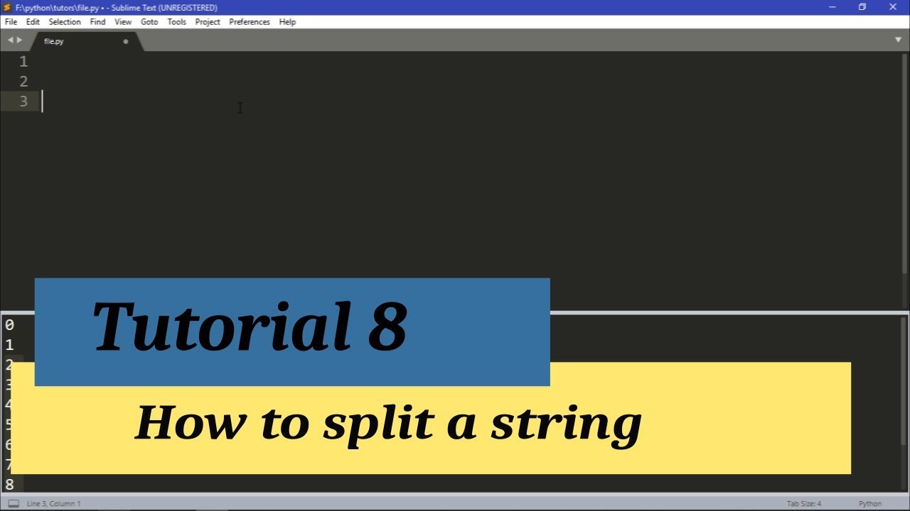 Python Intermediate I Tutorial 8 - How to Split a String