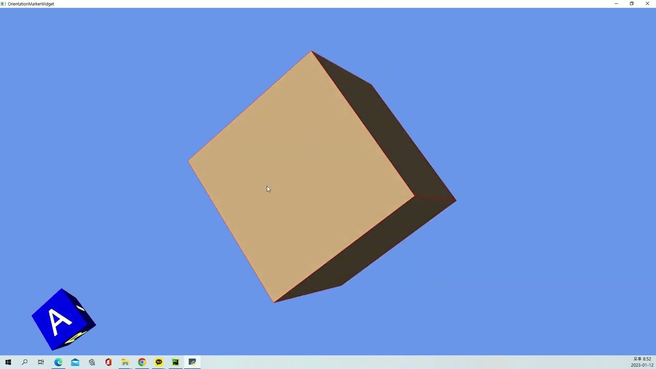 VTK Python Example - OrientationMarkerWidget