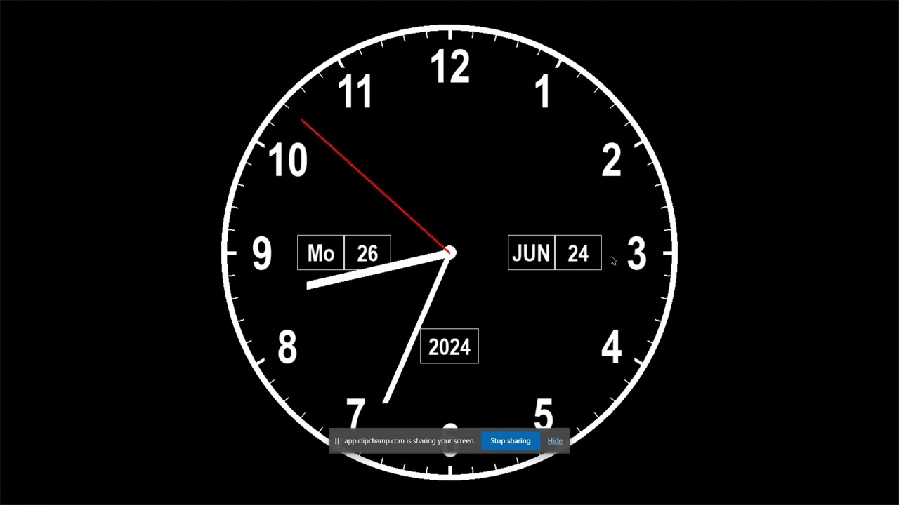Python Mini Project 13 Analog Clock Using pygame