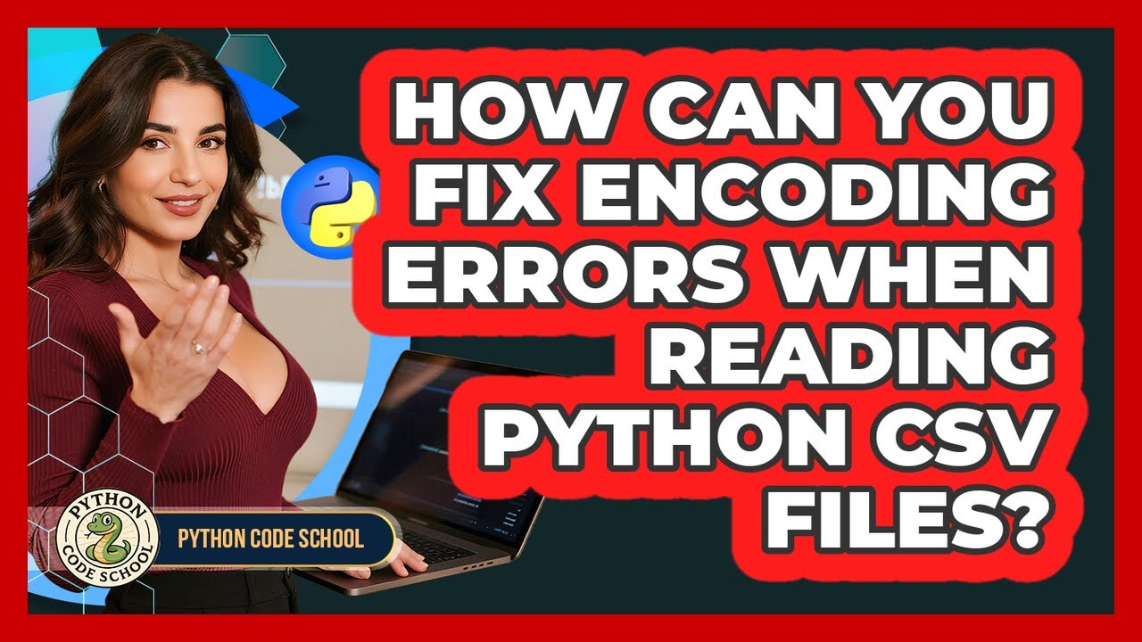 How Can You Fix Encoding Errors When Reading Python CSV Files? - Python Code School