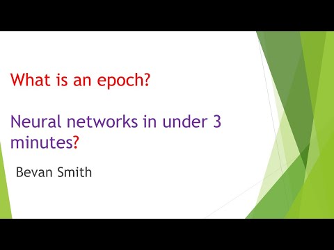 What is an epoch? Neural networks in under 3 minutes.