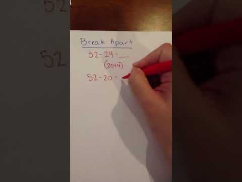 Break apart 2nd number Subtraction Strategy (mid-year)