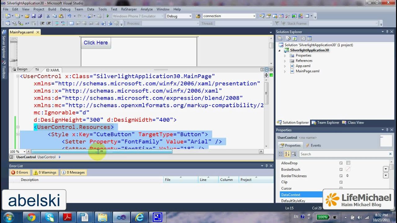 Simple Style Definition in Silverlight