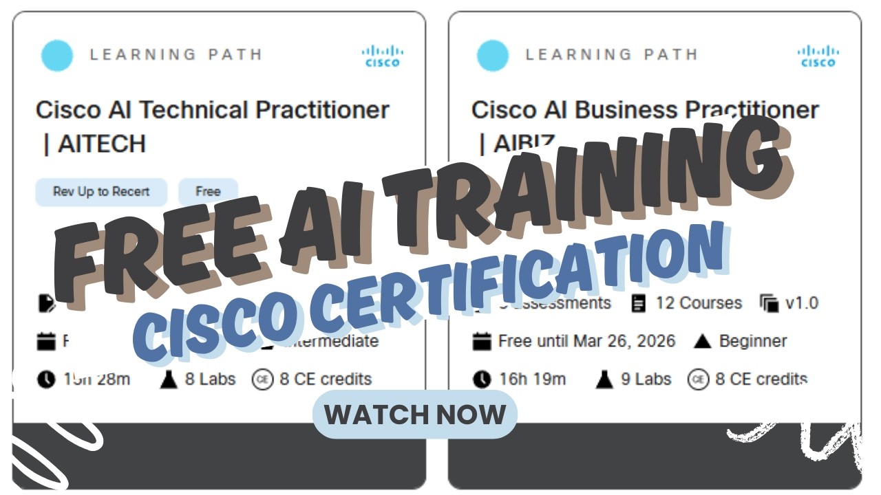FREE AI Training with Cisco U Earn Badges Before March 2026!