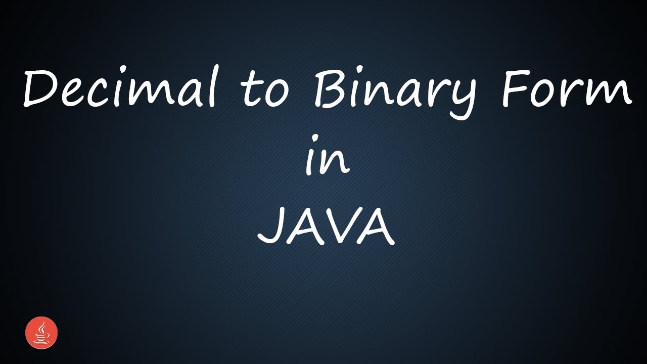 Decimal to Binary Equivalent in Java || Bluejcode