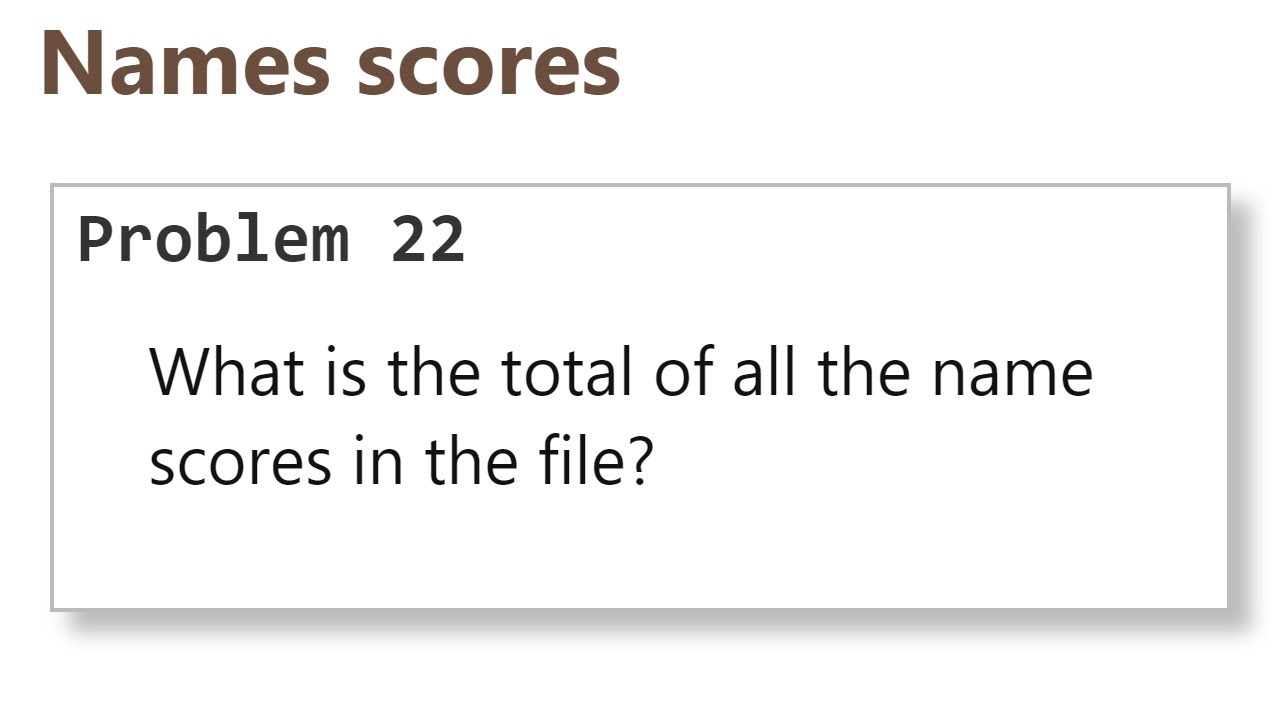 Project Euler: Problem 22 (C/C++)