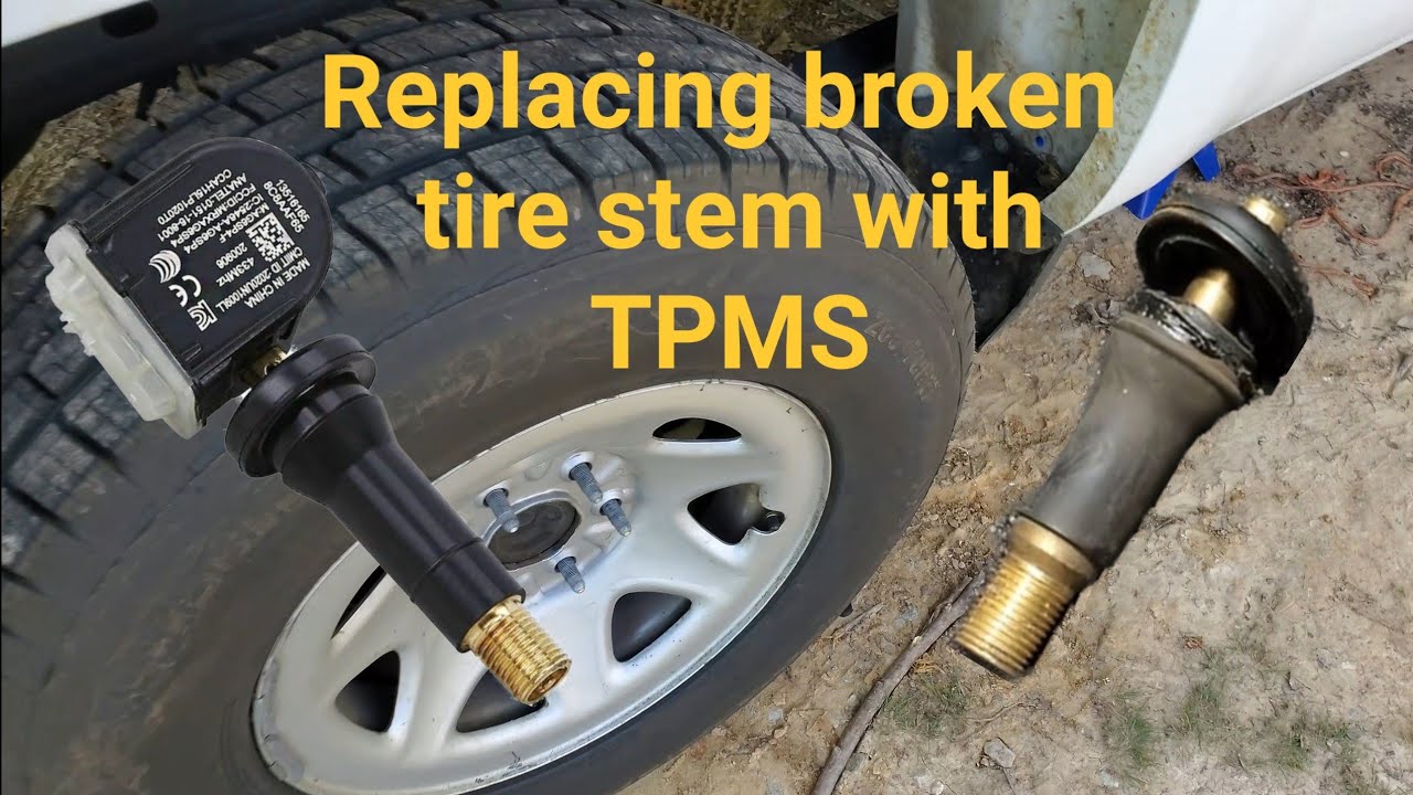 Replacing tire valve stem with TPMS