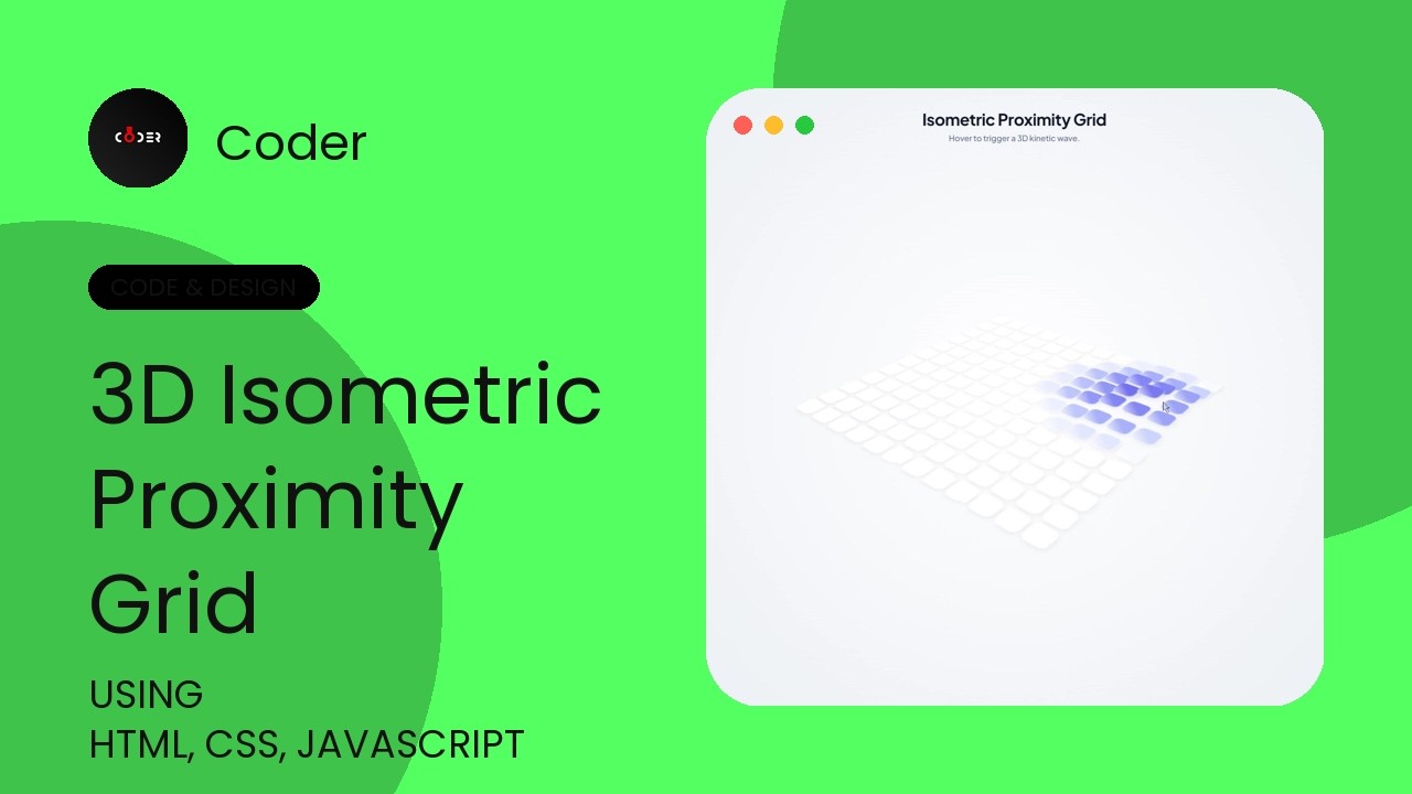 3D Isometric Proximity Grid | Using HTML, CSS, and Vanilla JS
