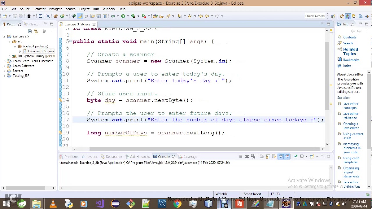 Introduction To Java Programming   Exercise 3 5b