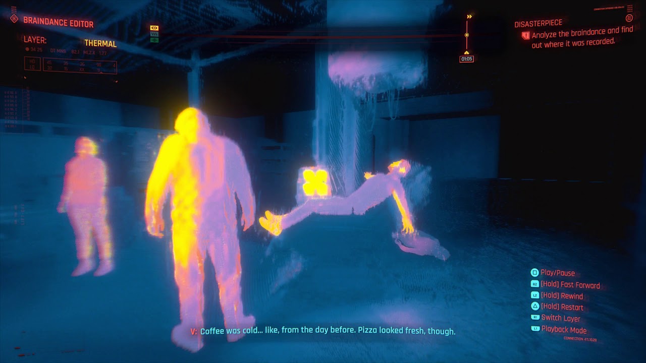 Cyberpunk 2077 Disasterpiece - Analyze the braindance and find out where it was recorded