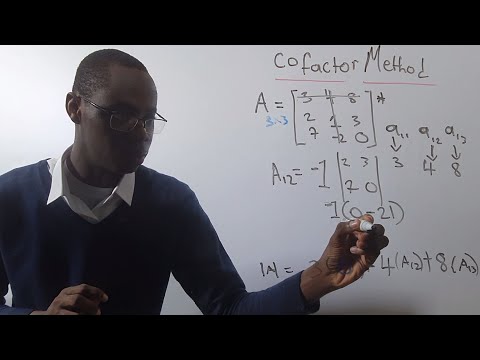 | FULL COFACTOR METHOD Of Finding Matrix DETERMINANT | (PART H) CBS 211