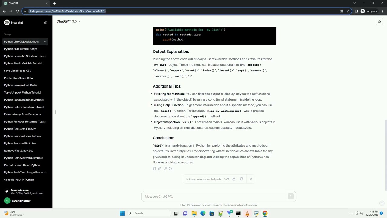 python see object methods