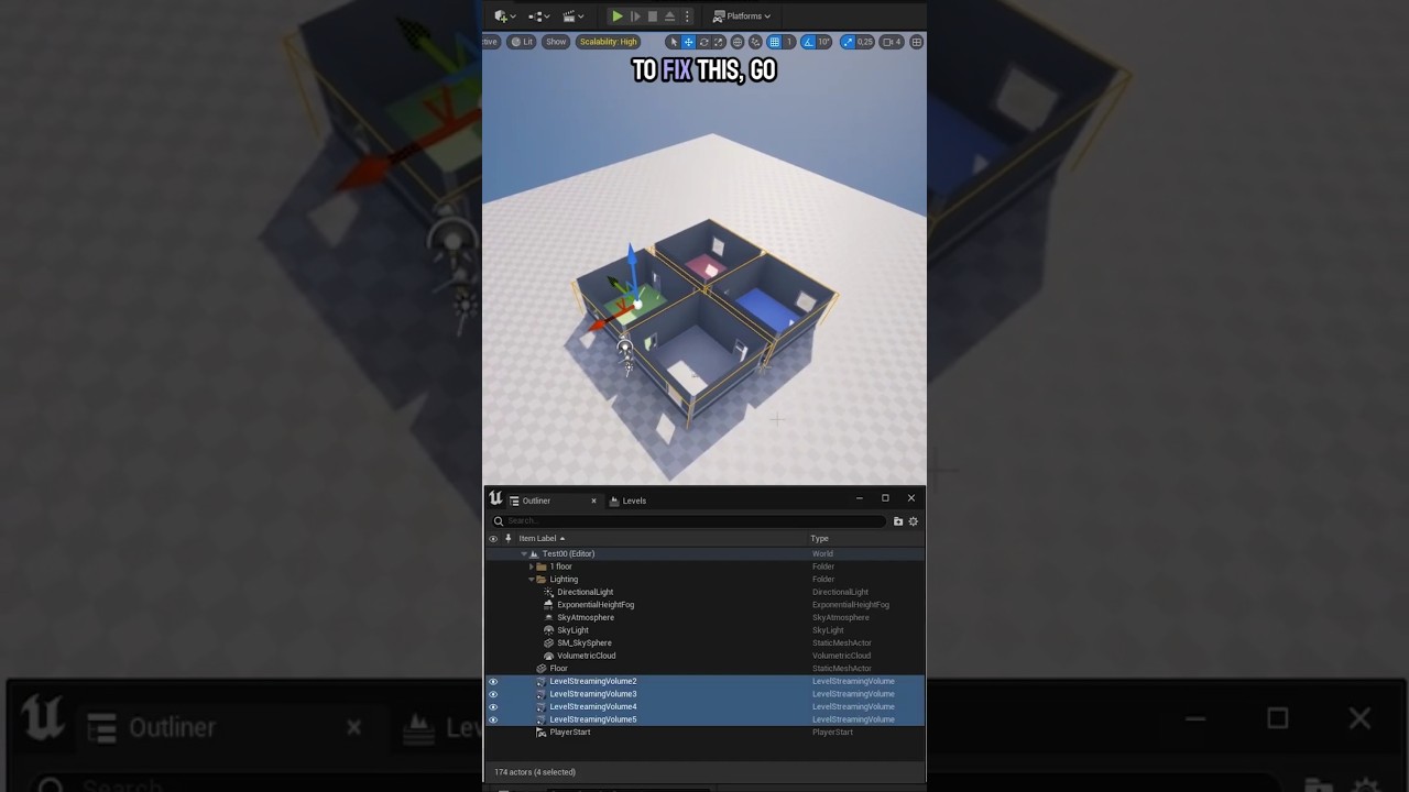 How to Use Level Streaming in Unreal Engine 5: Blueprint + Streaming Volumes ! Optimization Method