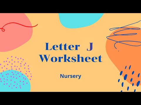 Letter J Worksheet – Nursery