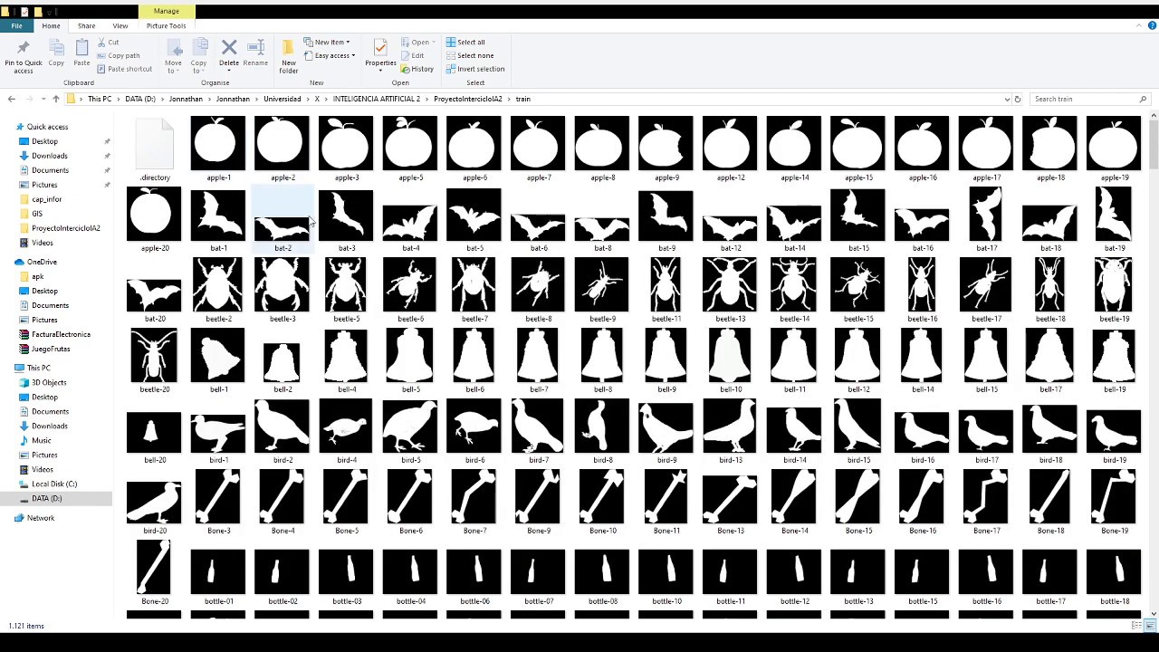 Shape recognizer using a MLPClassifier from Scikit-Learn Python library