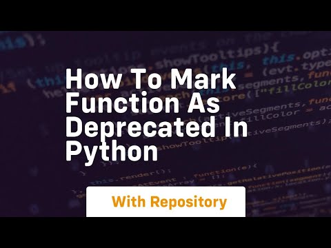 how to mark function as deprecated in python