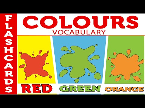 Colours Flashcards | Vocabulary Words English Learn for kids | Learning Color Names Color Flashcards