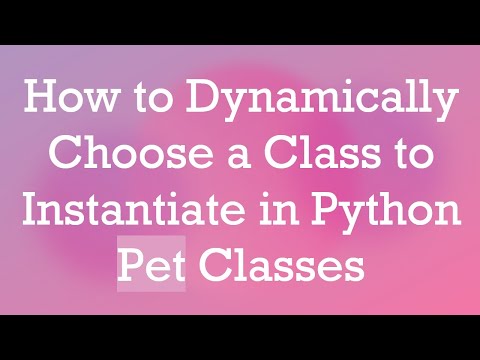 How to Dynamically Choose a Class to Instantiate in Python Pet Classes