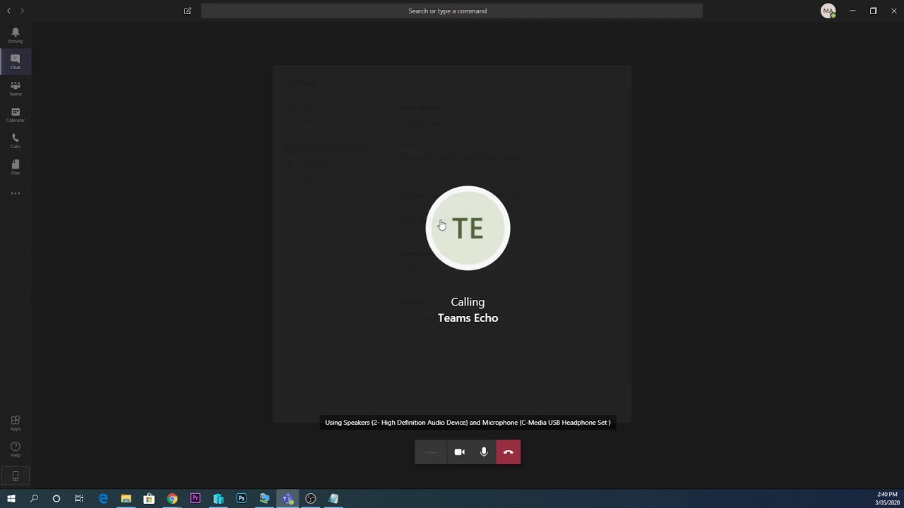 How to make a test call in Microsoft Teams to test your settings