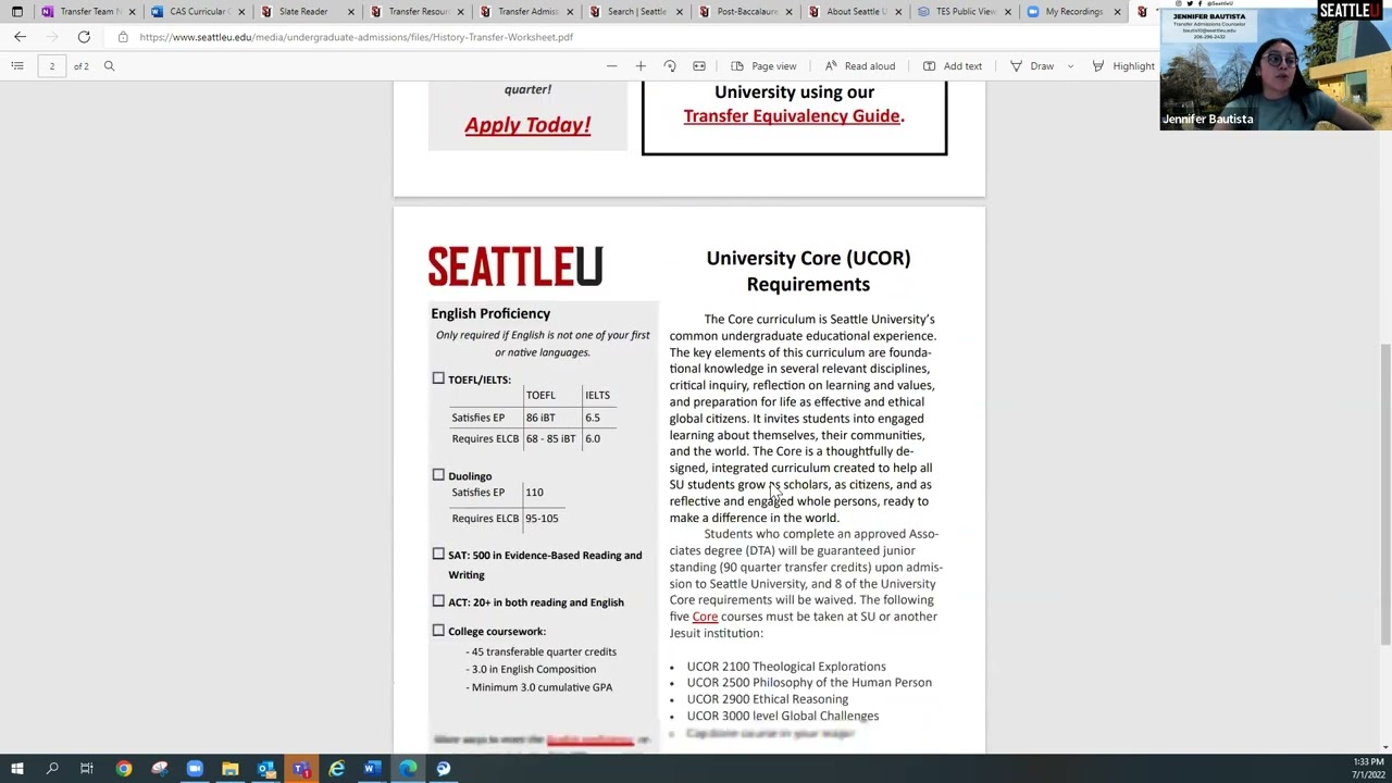 Transfer Planning Worksheet Tutorial