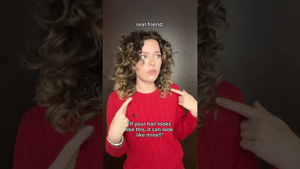 Forced curls are not a thing!! 😩 #pov #curlyhair #friendship