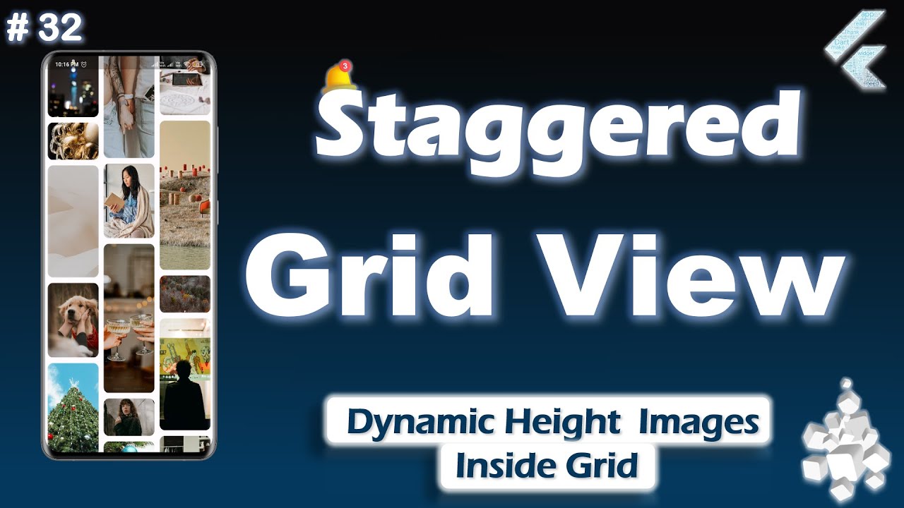 Staggered GridView | Dynamic Height Grid View | Variable Grid