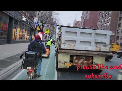 NYC pm 1.15.24 ride down 6th Ave to 34th Street penn station, much more crowded than 8th ave.