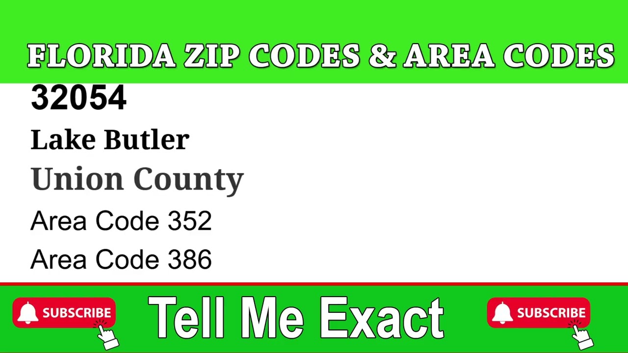 Lake Butler, Union County ZIP Code and Area Code