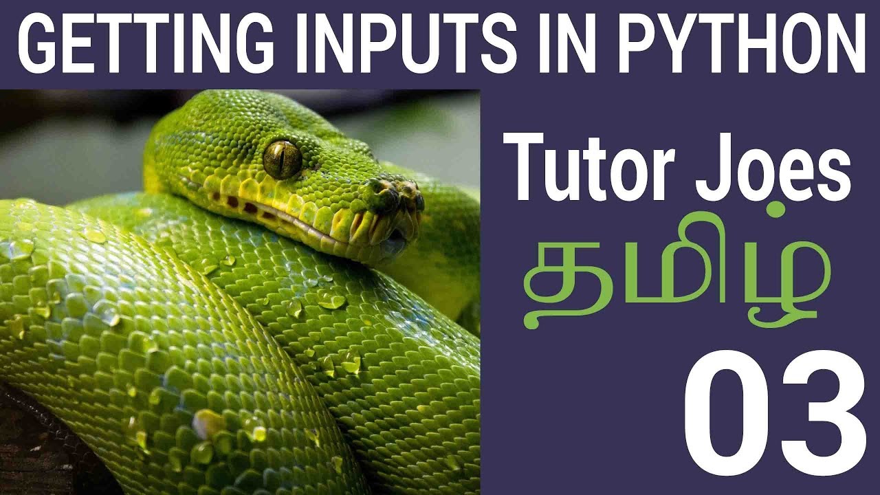 Getting Inputs in Python in Tamil