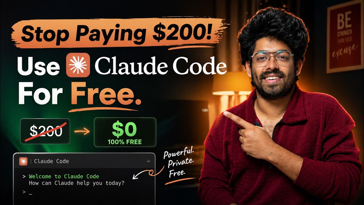 Use Claude Code 100% FREE (No More $200) | Easy Setup