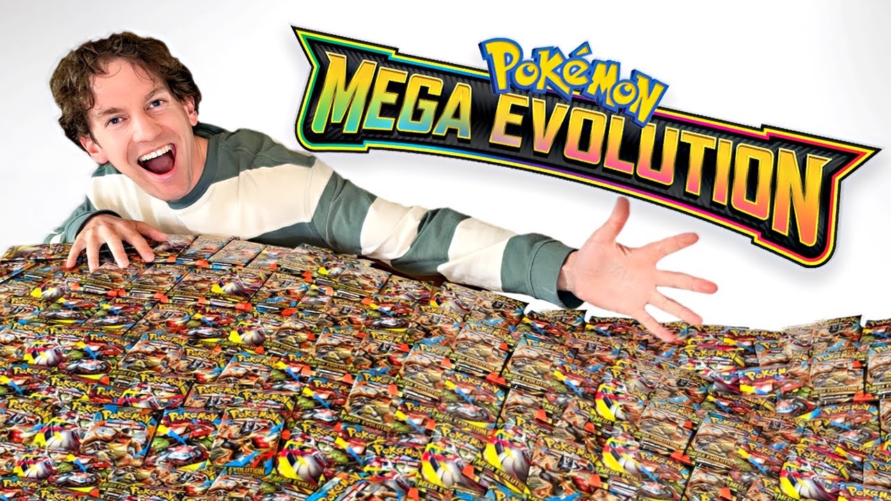 Opening 100x Pokémon Mega Evolution Booster Packs