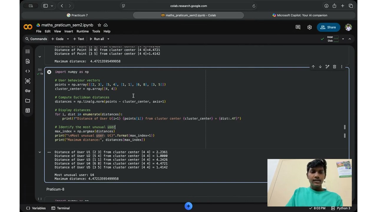 Euclidean Distance in Machine Learning | Detecting Outliers Using NumPy | Python Tutorial