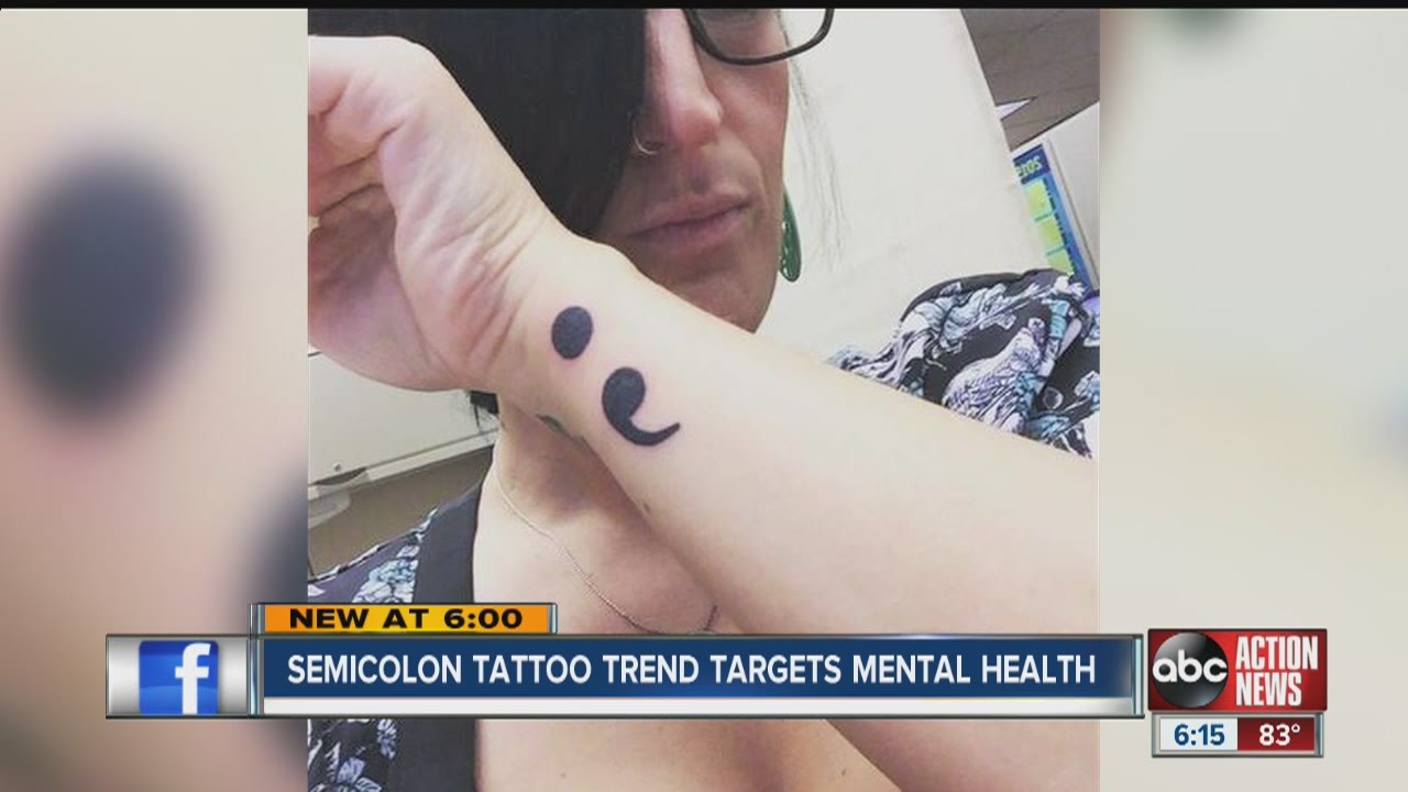 Semicolon tattoos are a trend with a purpose