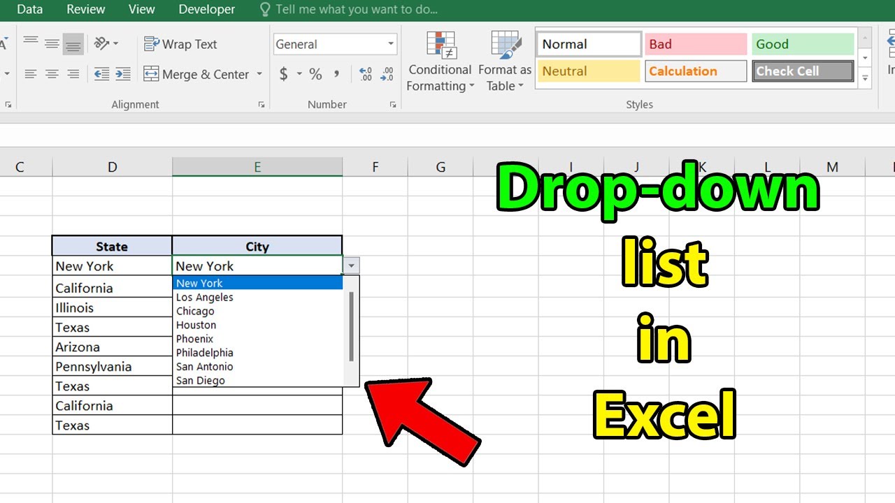 How to create drop down list in excel with multiple selections