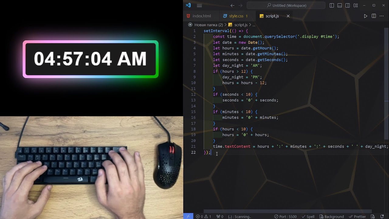 ASMR Programming - Coding Clock - No Talking