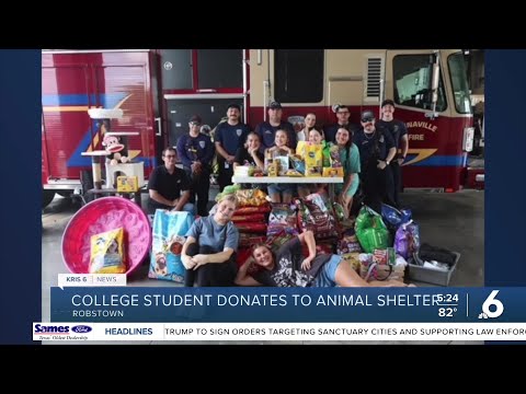 Robstown Animal Control receives $1,500 donation from college student