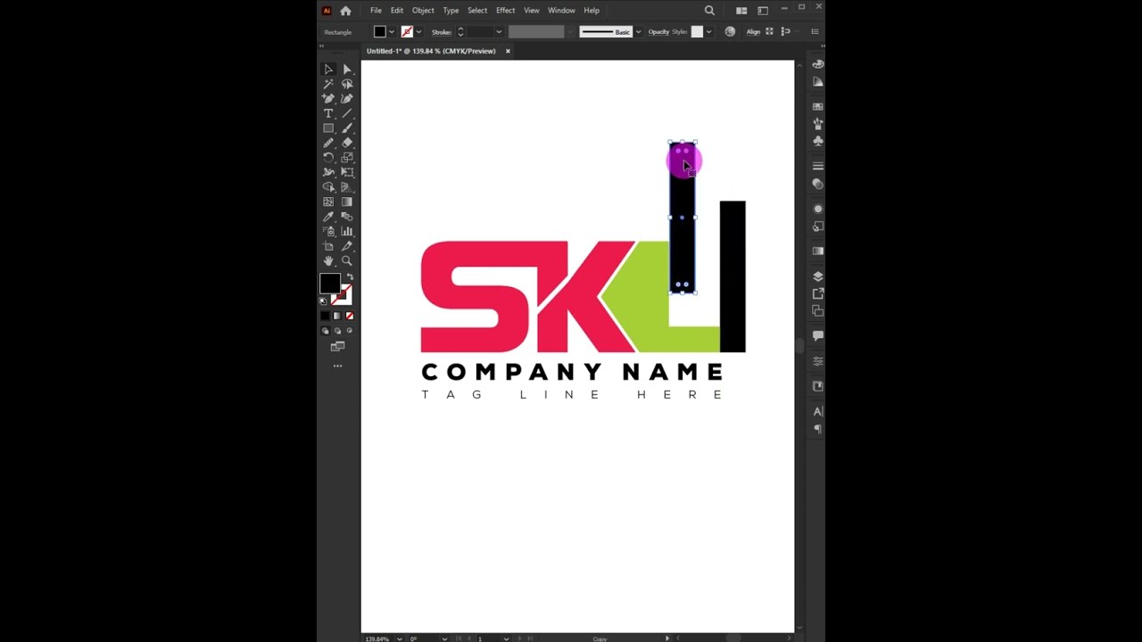 SKL letter logo design in adobe illustrator | #shorttutorial #shortsfeed #viral #logodesign #viral