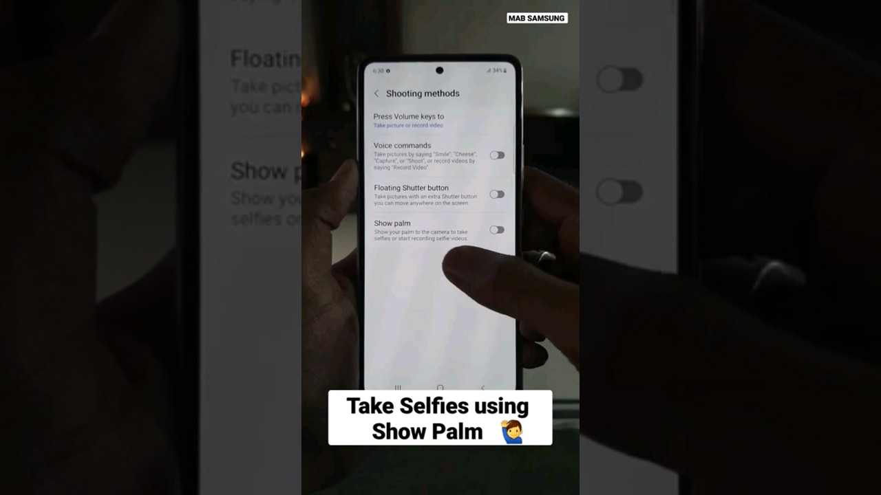 Selfie Hacks: Using Show Palm to Capture Perfect Shots on Samsung