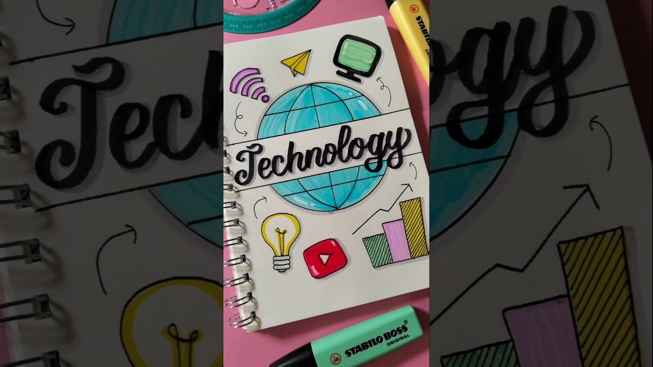 Creative Front Page #shorts #frontpage #coverpage #ict #computer #technology #calligraphy #art #diy