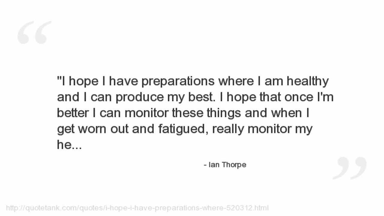 Ian Thorpe Quotes