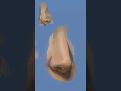 nose drawing - digital art timelapse #short