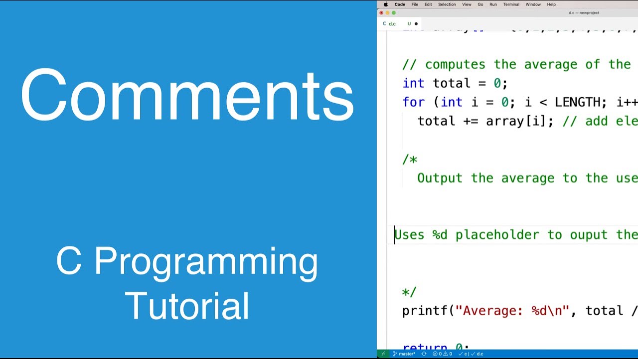 Comments | C Programming Tutorial
