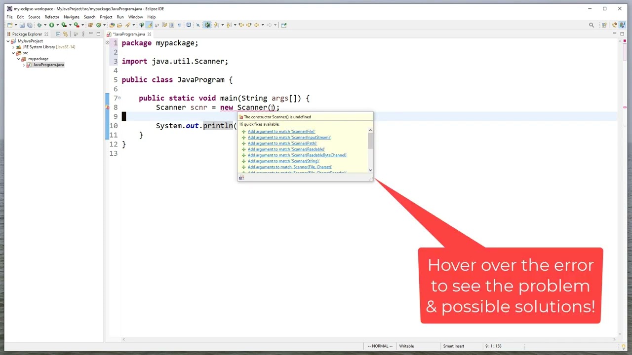 Using Eclipse to Identify Java Coding Errors