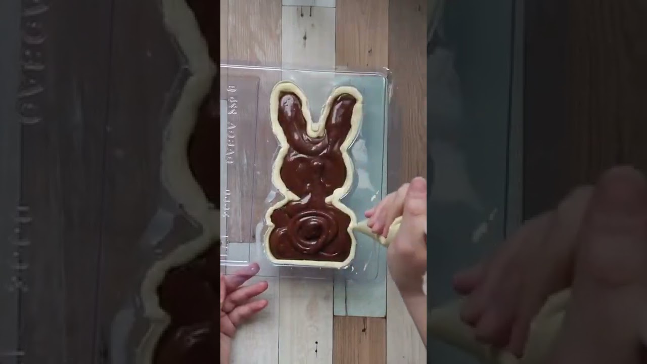 COELHINHO DE CHCOLATE RECHEADO PARA GANHAR DINHEIRO NA PÁSCOA 😍 #ReceitasDePáscoa | #Shorts