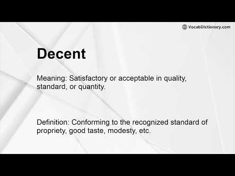Decent Meaning