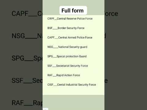 full form # CRPF/BSP