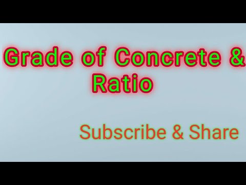 Grade of Concrete & Ratio. Difference between M20 & C20