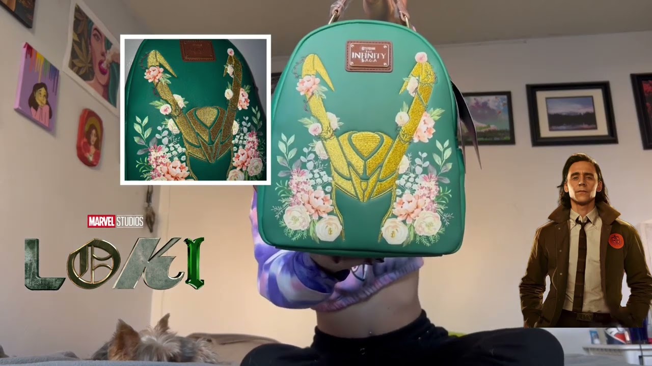 “Unboxing” of Loungefly Marvel Loki Floral Mini Backpack - BoxLunch Exclusive 🌸