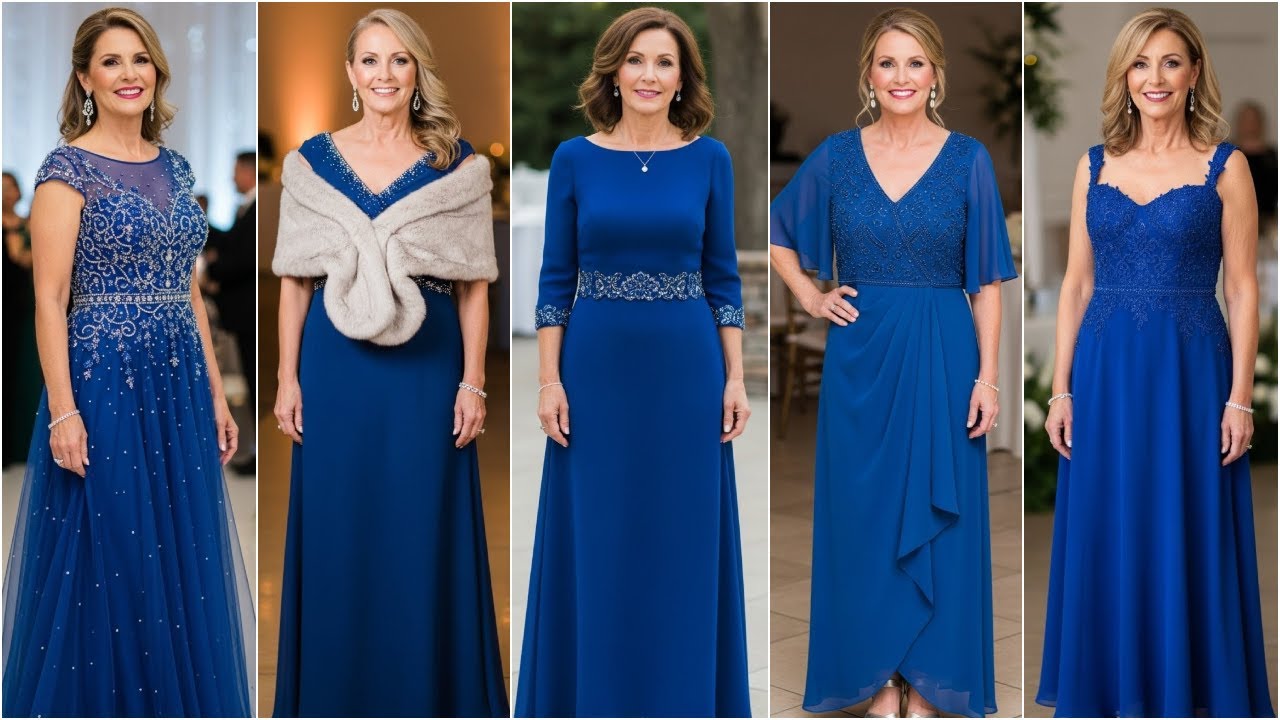 Elegant 2026 Royal Blue Mother of the Bride Dresses | Formal Royal Blue Evening Gowns for Women