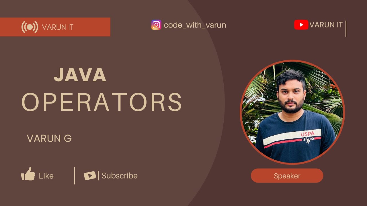 3.Core Java Operators Explained | Arithmetic, Relational, Logical, Bitwise | Java Tutorial